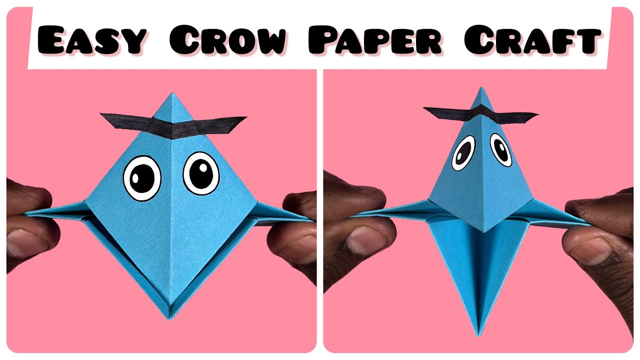 How To Make Origami Crow Very Easy. / How To Make Paper Crow Step By ...