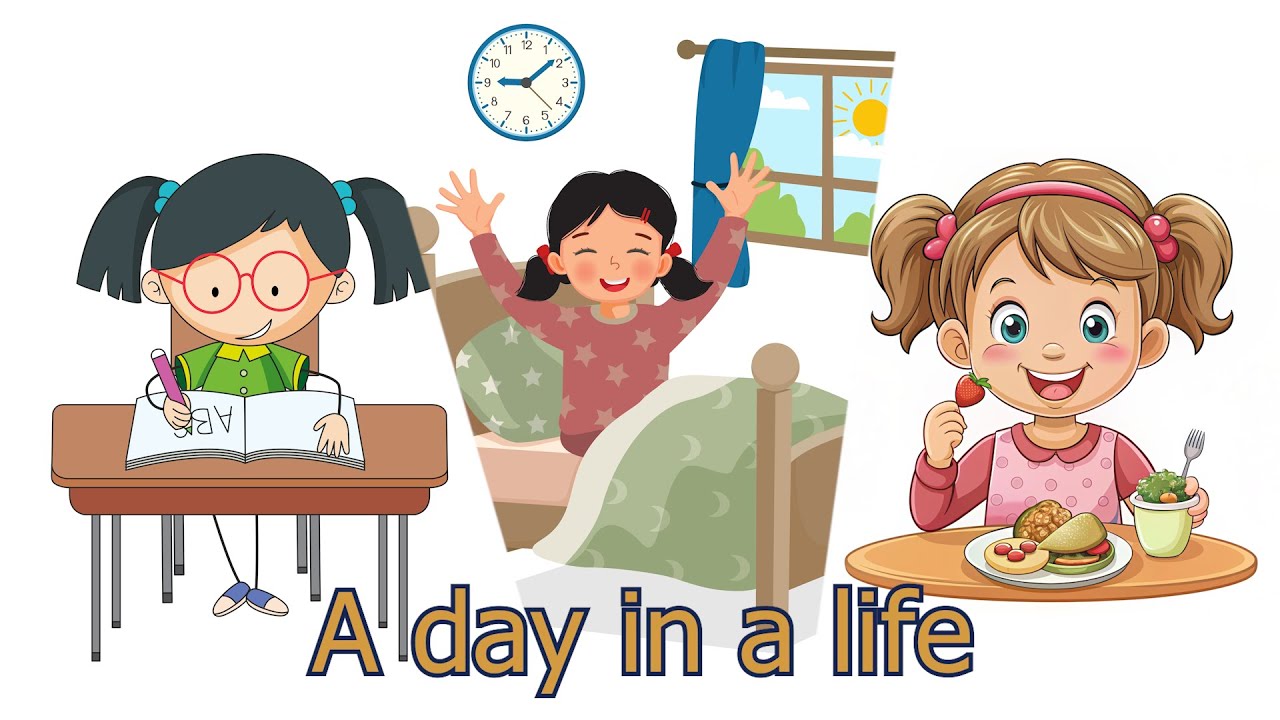 A Day in a Life | Kids Vocabulary | English | Learn Daily Words | For ...