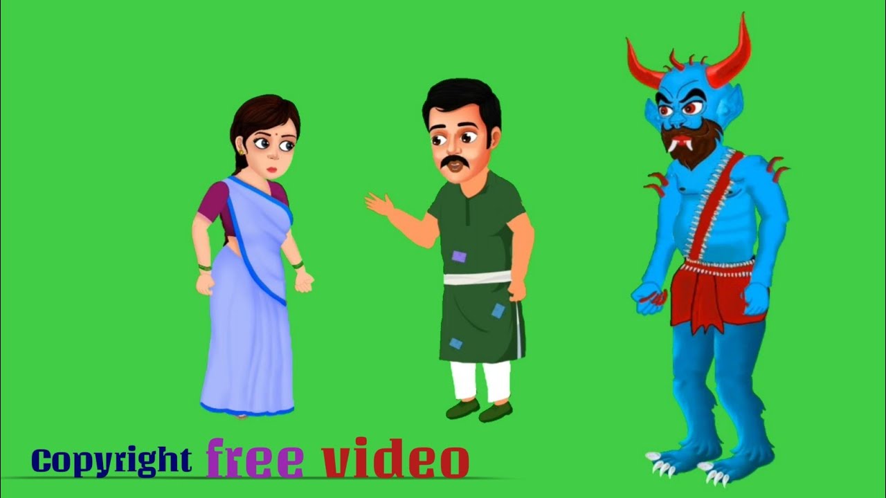 Pati Patni Or Danav Green Screen Video / Copyright Free Cartoon ...