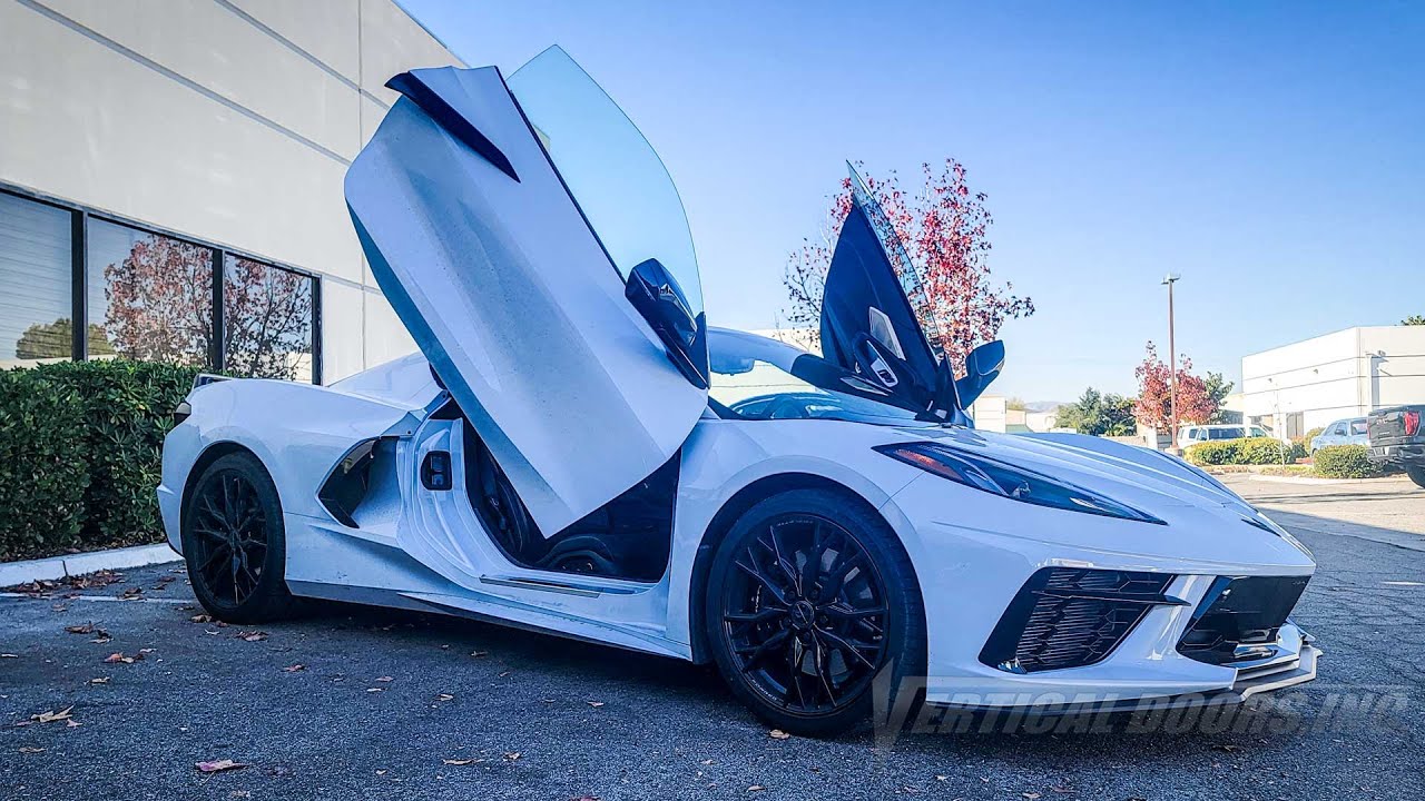 Chevy C8 Vette with Lambo Doors Kit installed by Vertical Doors, Inc ...