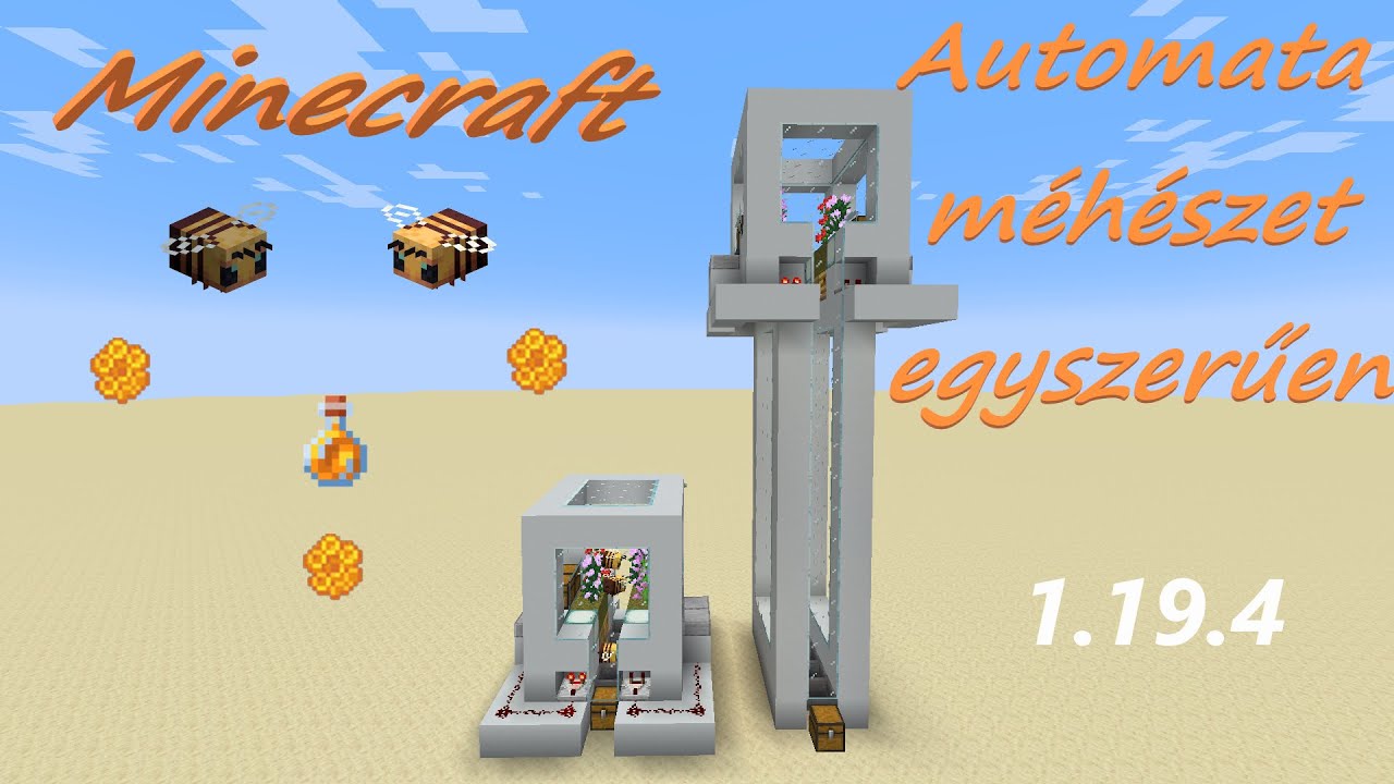 Ms18. - Minecraft automata méhészet egyszerűen - YouTube
