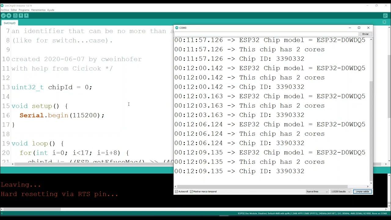 Mi primer programa en el ESP32. - YouTube