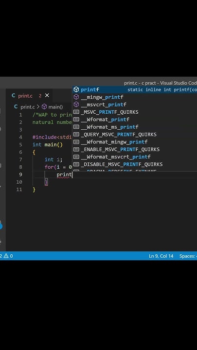 Print the first 10 natural number | 'C' language | code_with_shamsi |#trendshorts #coding #codm ...