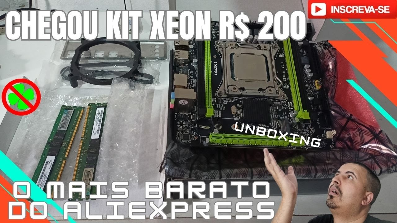CHEGOU KIT XEON R$ 200 UNBOXING E PRIMEIRAS IMPRESSOES - KIT DO PC ...