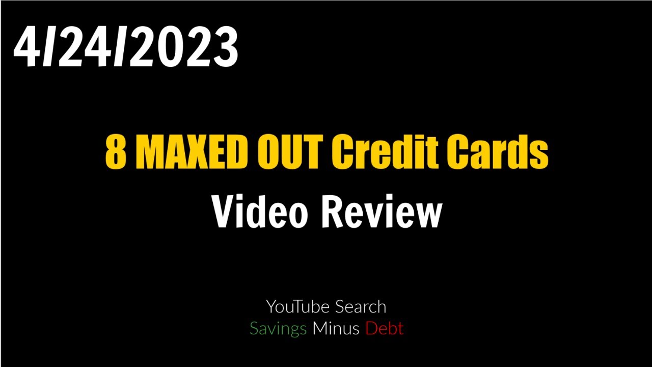 8 MAXED OUT Credit Cards (Video Review) @CalebHammer - YouTube