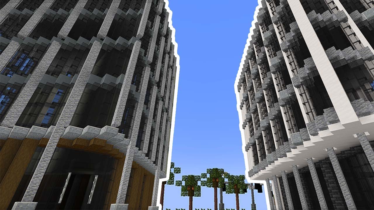 DIAGONAL BUILDINGS - Simple and COOL design (Time-lapse Tutorial) - YouTube