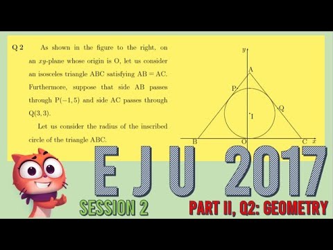 EJU: Geometry-Solution of Part II Q2, EJU 2017 session 2 Course 2 - YouTube