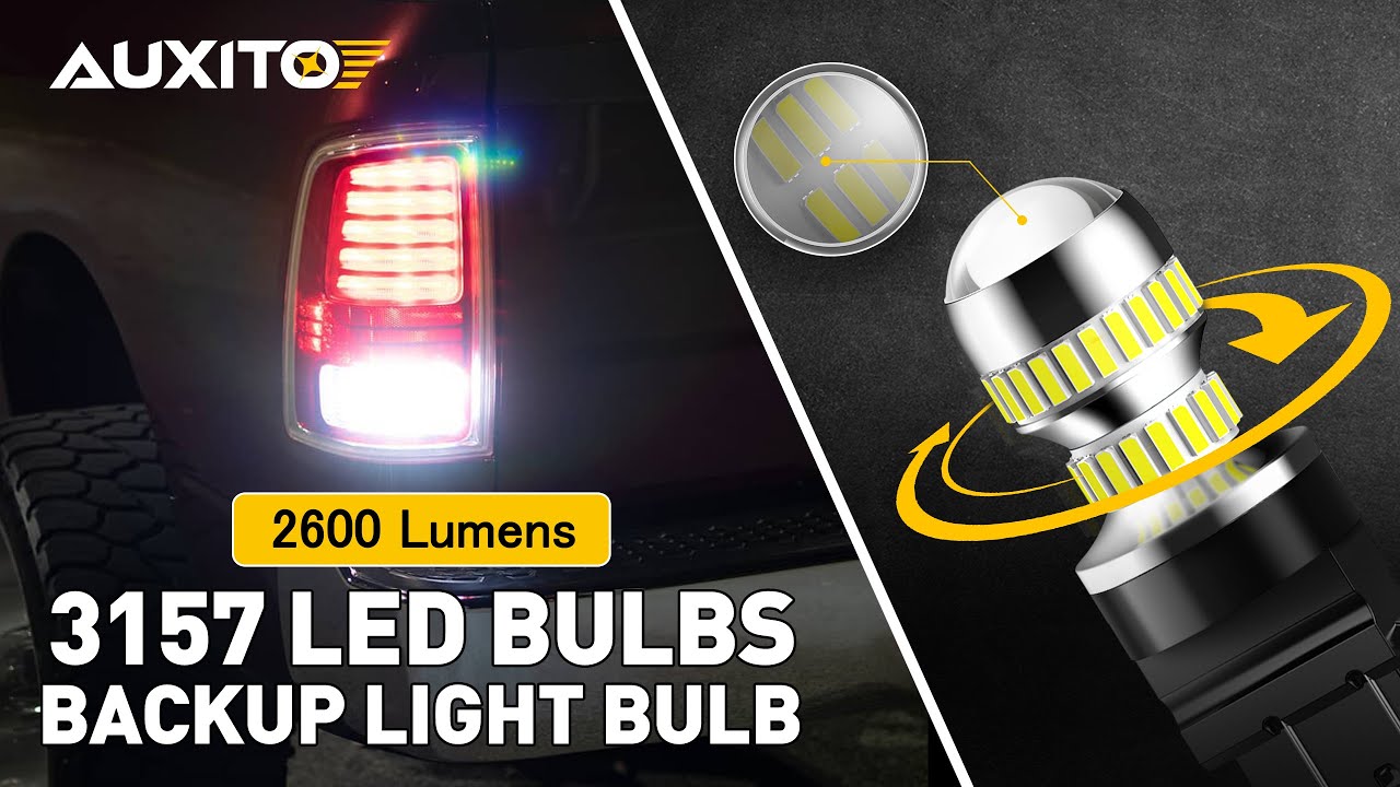 AUXITO 2600 Lumens 3157 LED Bulbs for Reverse Blinker Brake Tail Lights ...