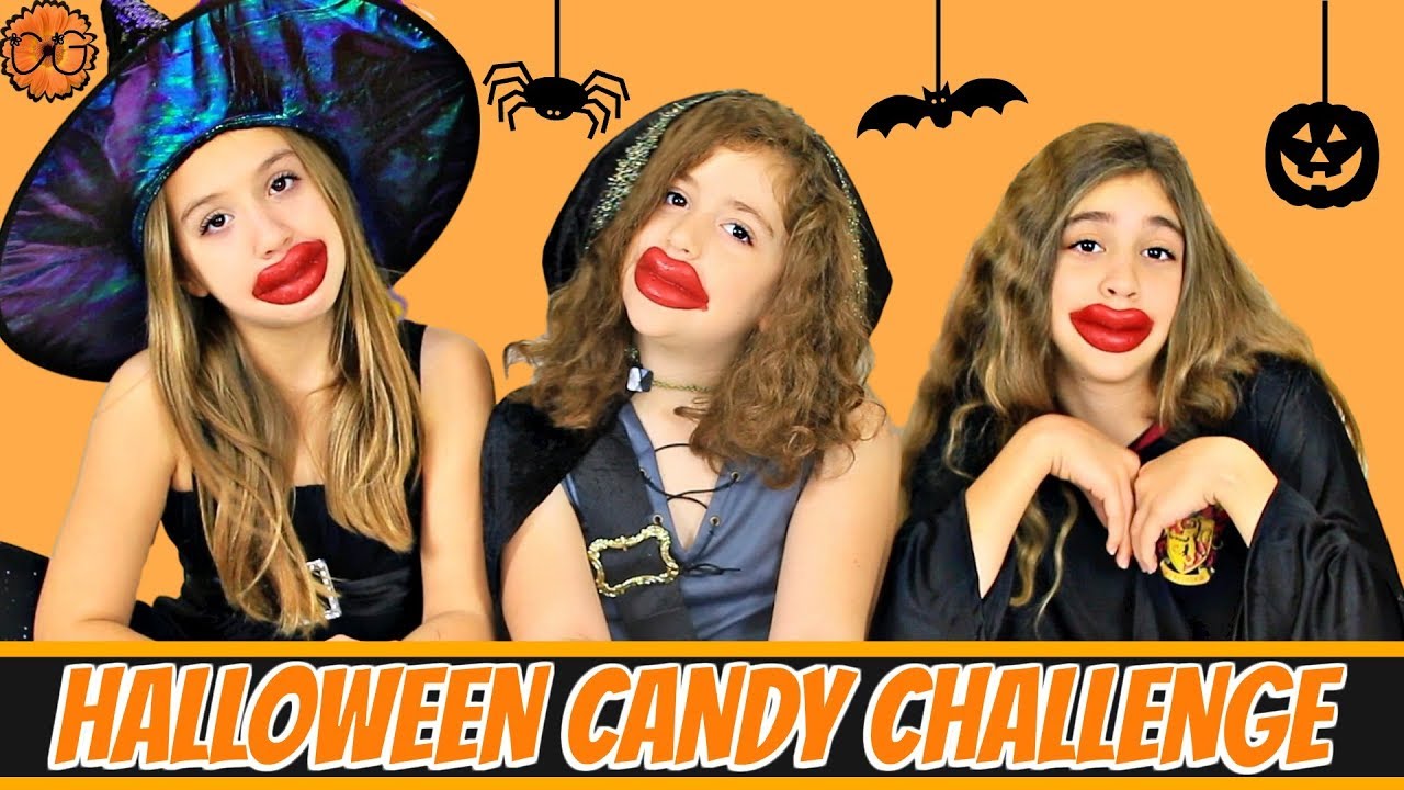 Halloween Candy Challenge - Hilarious! - YouTube
