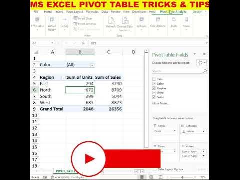 #EXCEL 30 SECOND MAGIC👍GREAT EXCEL PIVOT TABLE TRICKS | SPLIT PIVOT INTO MULTIPLE SHEETS #shorts ...