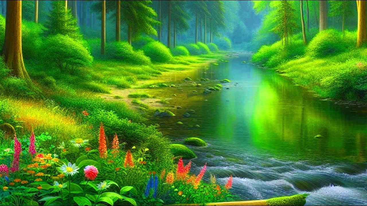 Drift Off To Dreamland With Soothing River Sounds - Tranquil Forest ...