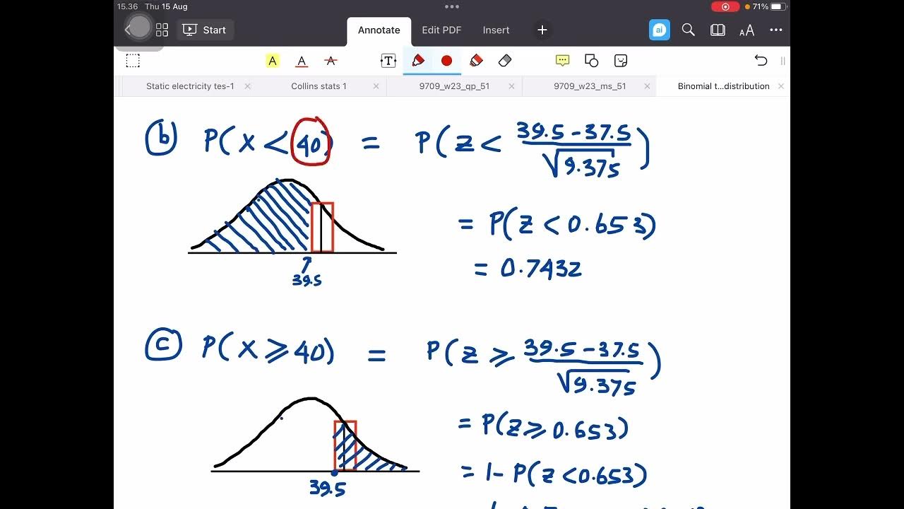 Normal Distribution As Approximation of Binomial Distribution - YouTube