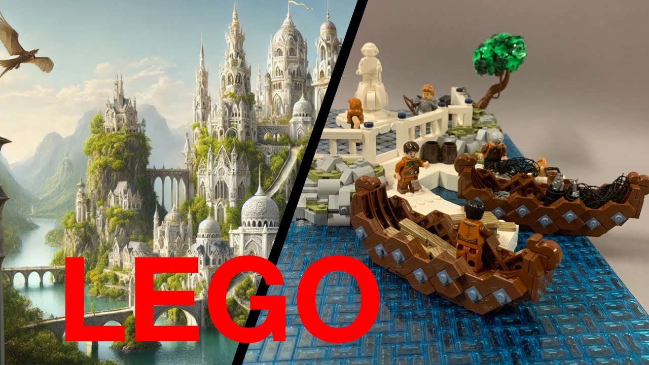 Lego Stadt mit Elben Architektur (Der Hafen) Teil 3 - YouTube