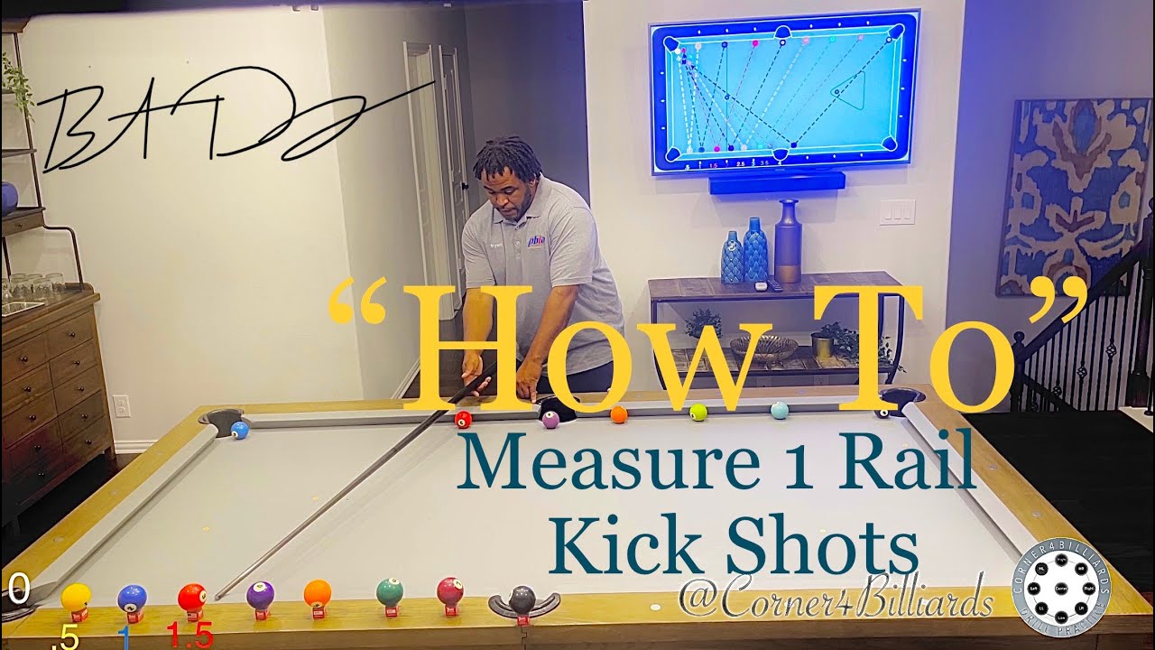 Pool Exercise : Calculating One Rail Kick Shots - YouTube