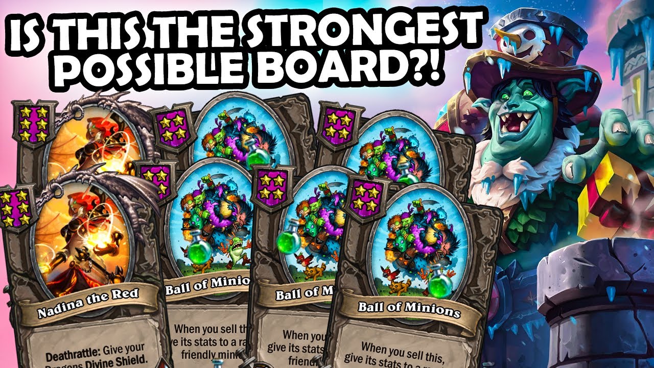 Full Board of Ball of Minions!! | Hearthstone Battlegrounds - YouTube
