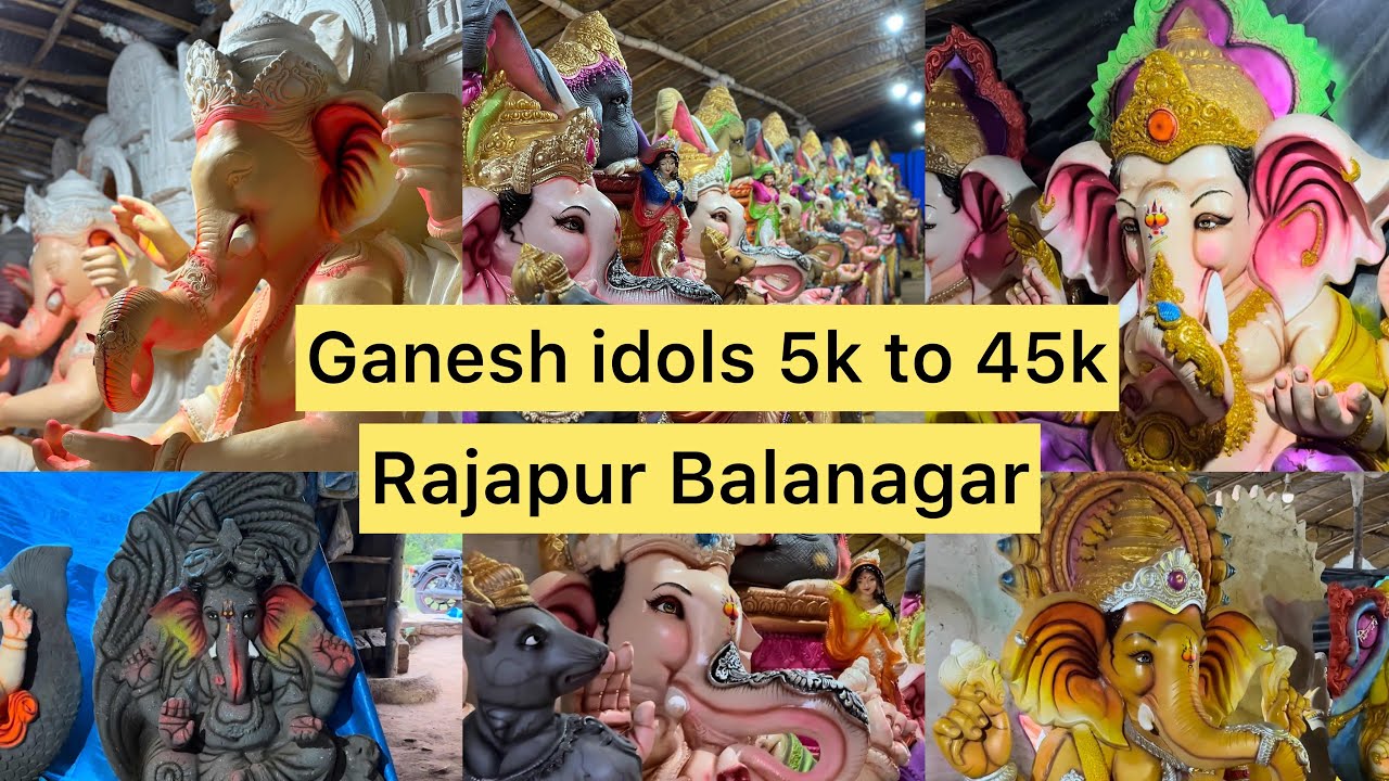 Ganesh idols in Rajapur Balanagar || 5k to 45k || Solapur model ...