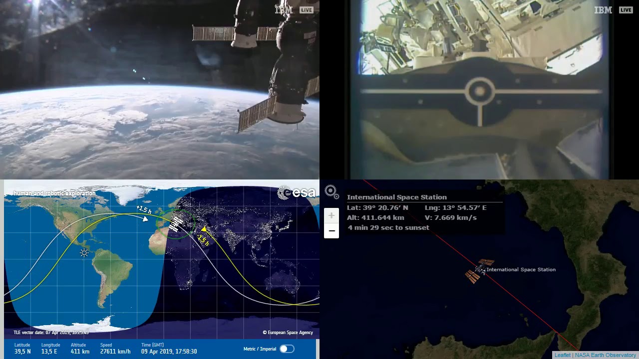 Evening Europe - NASA/ESA ISS LIVE Space Station With Map - 635 - 2019 ...