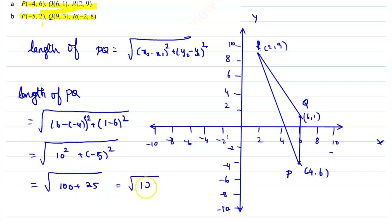 Chapter 3 - Coordinate geometry - Exercise 3A - Problem 1 - Calculate ...
