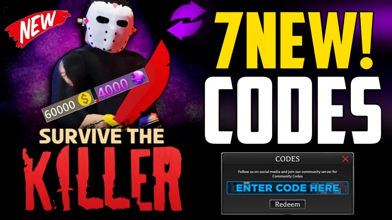 *NEW* ALL WORKING CODES FOR SURVIVE THE KILLER IN 2024! ROBLOX SURVIVE ...