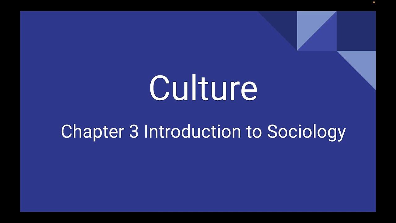 Chapter 3 Introduction to Sociology - YouTube