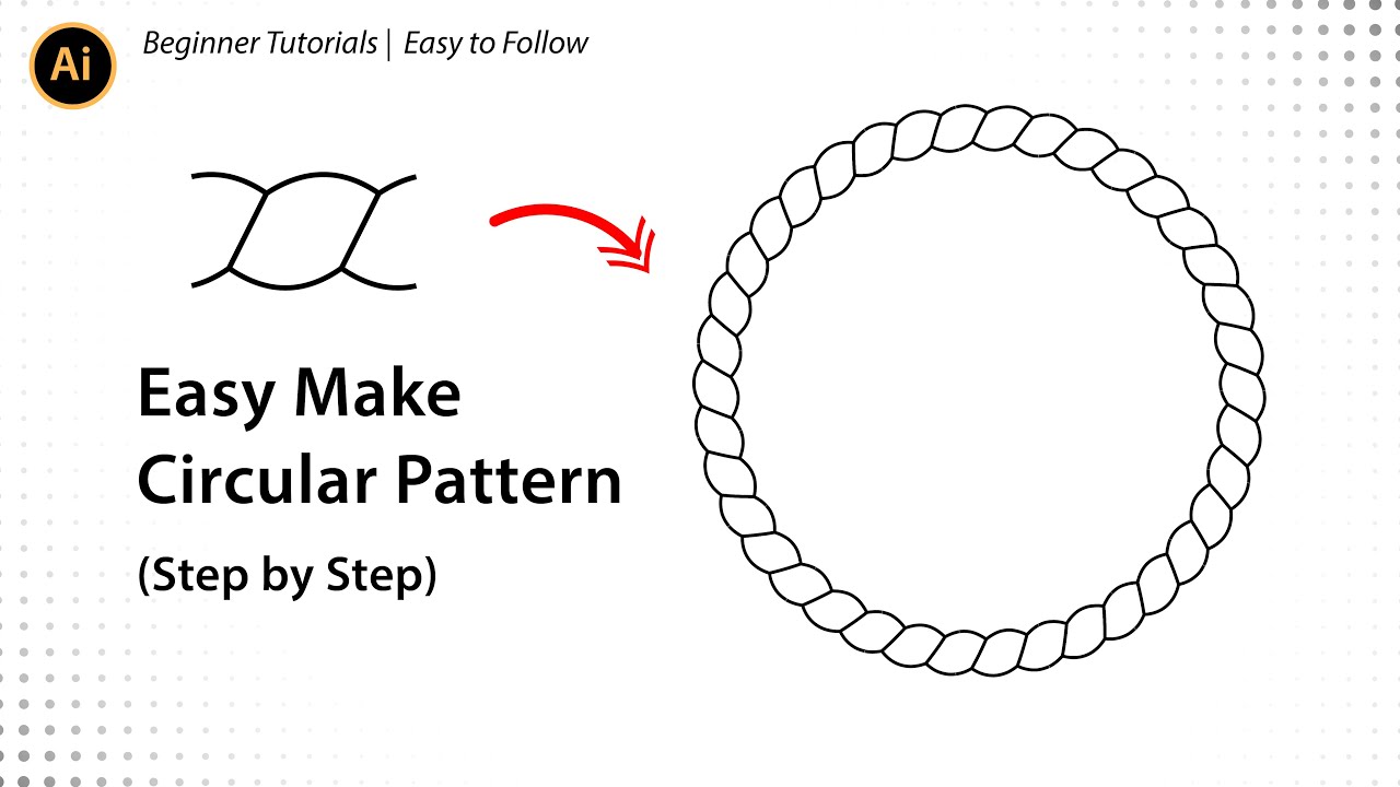 Circular Pattern in Adobe Illustrator - Rope Pattern brush - YouTube