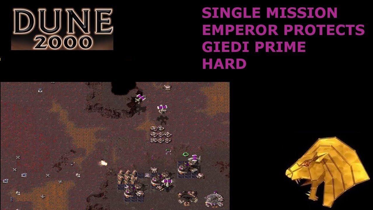 Dune 2000 - Single Mission: Emperor Protects Giedi Prime (Hard) - YouTube
