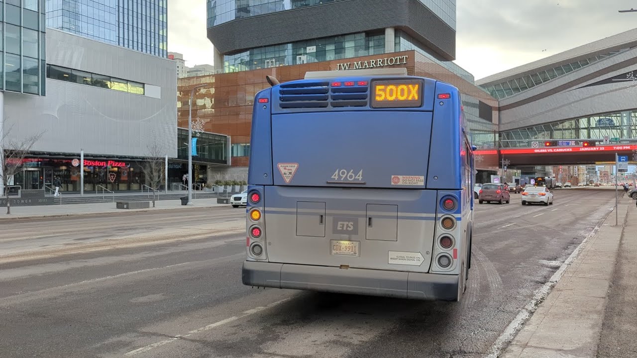 ETS Bus 2019/20 New Flyer XD60 #4964 On 500X Downtown Express - YouTube