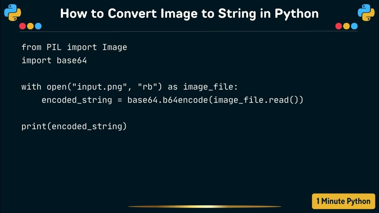 How to Convert Image to String in Python - YouTube