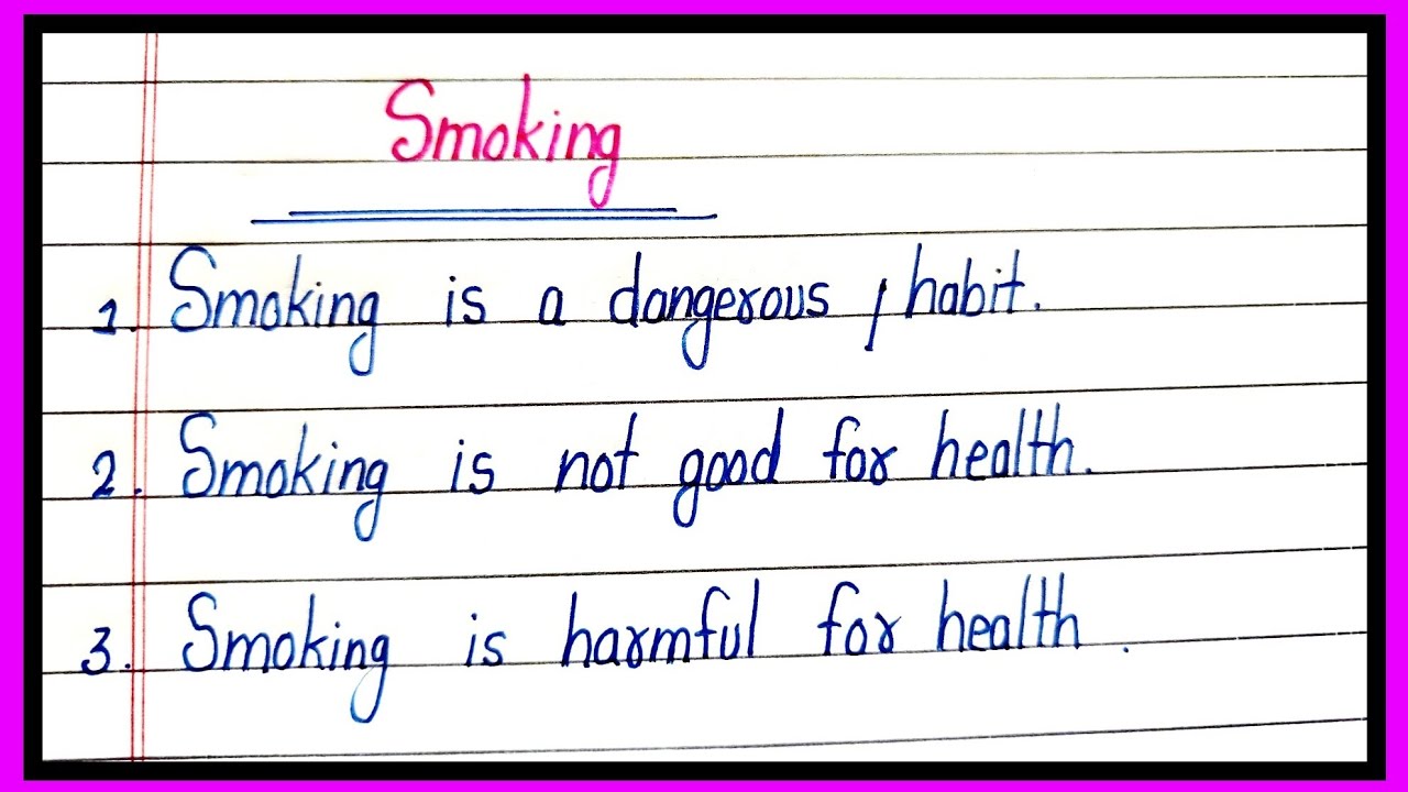 essay on smoking in english/dhumrapan par nibandh - YouTube