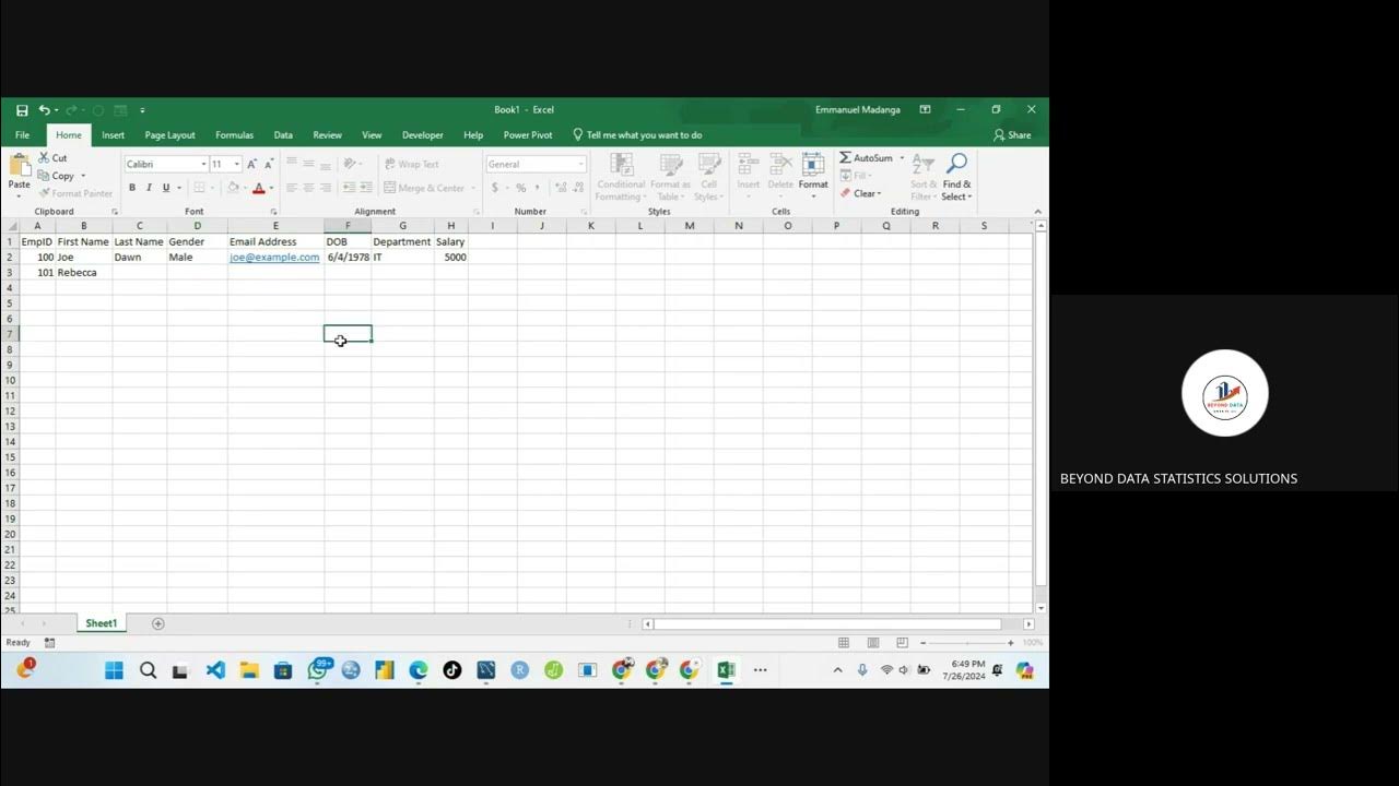 Microsoft Excel Challenge 3 Week 1 of 5 - YouTube
