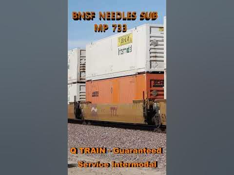 BNSF 6249 EB Q TRAIN MP 733 NEEDLES SUB #railfanning #bnsf - YouTube