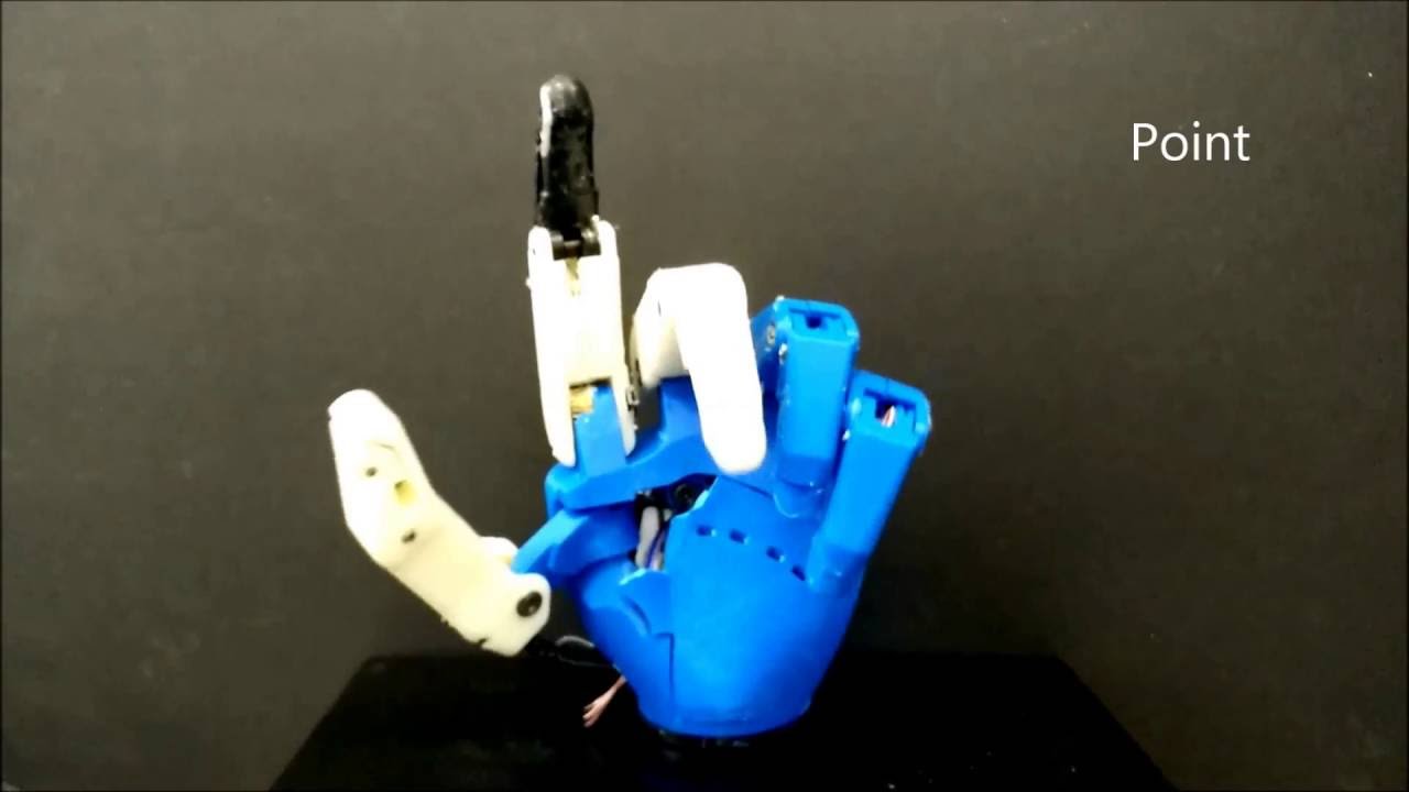 Prosthetic Hand Project - Basic Gesture Demo - YouTube