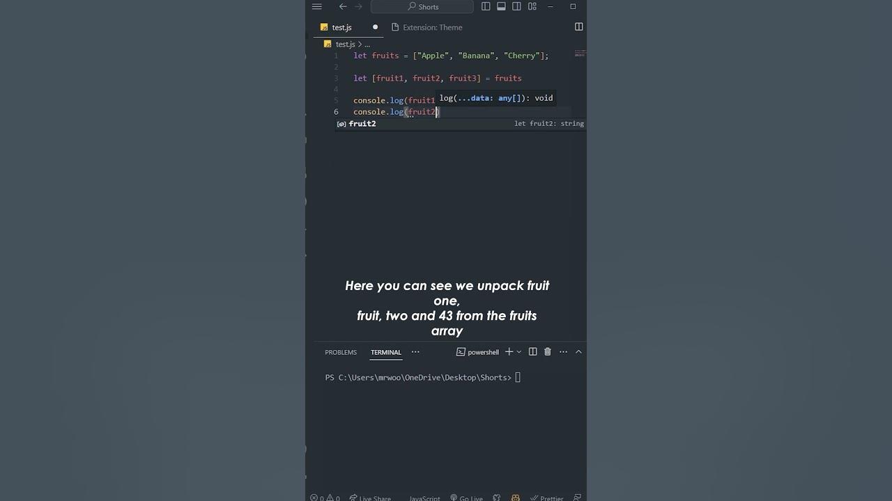 1 Javascript Trick To Help Clean Up Your Code Javascript Programming Coding Shorts Youtube 