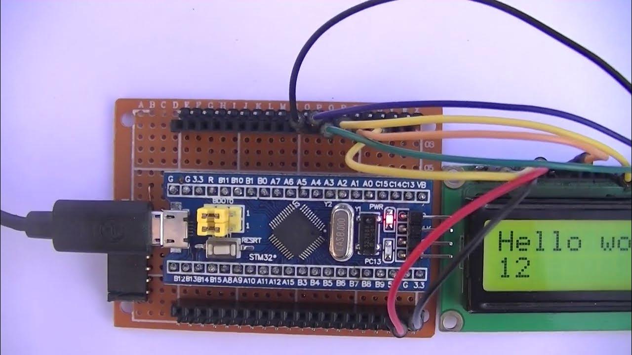 Interfacing STM32F103C8T6 BLUE PILL with 1602 LCD - YouTube