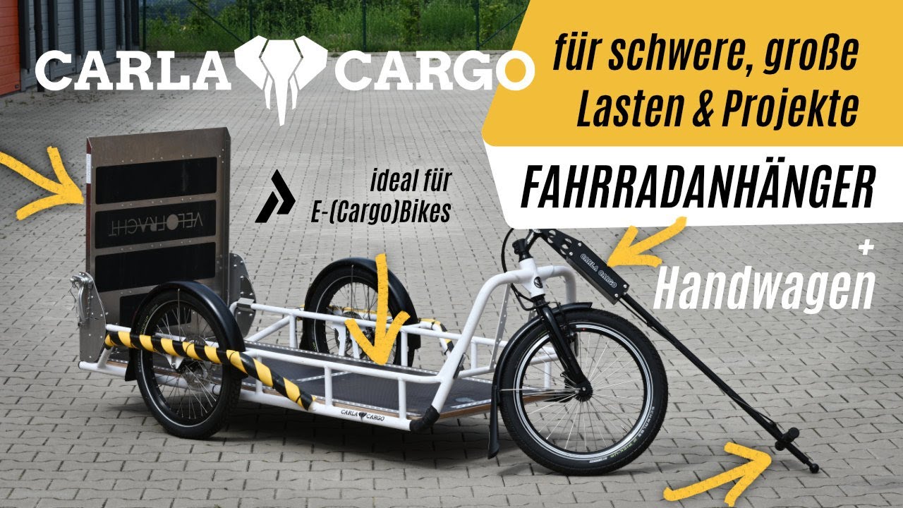 CARLA CARGO Lastenanhänger für E-Bikes & Fahrrad | Pakumo Paderborn - YouTube