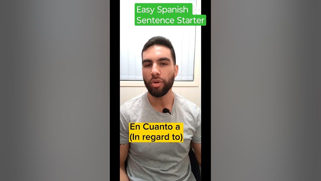 EASY Spanish Sentence Starter - YouTube