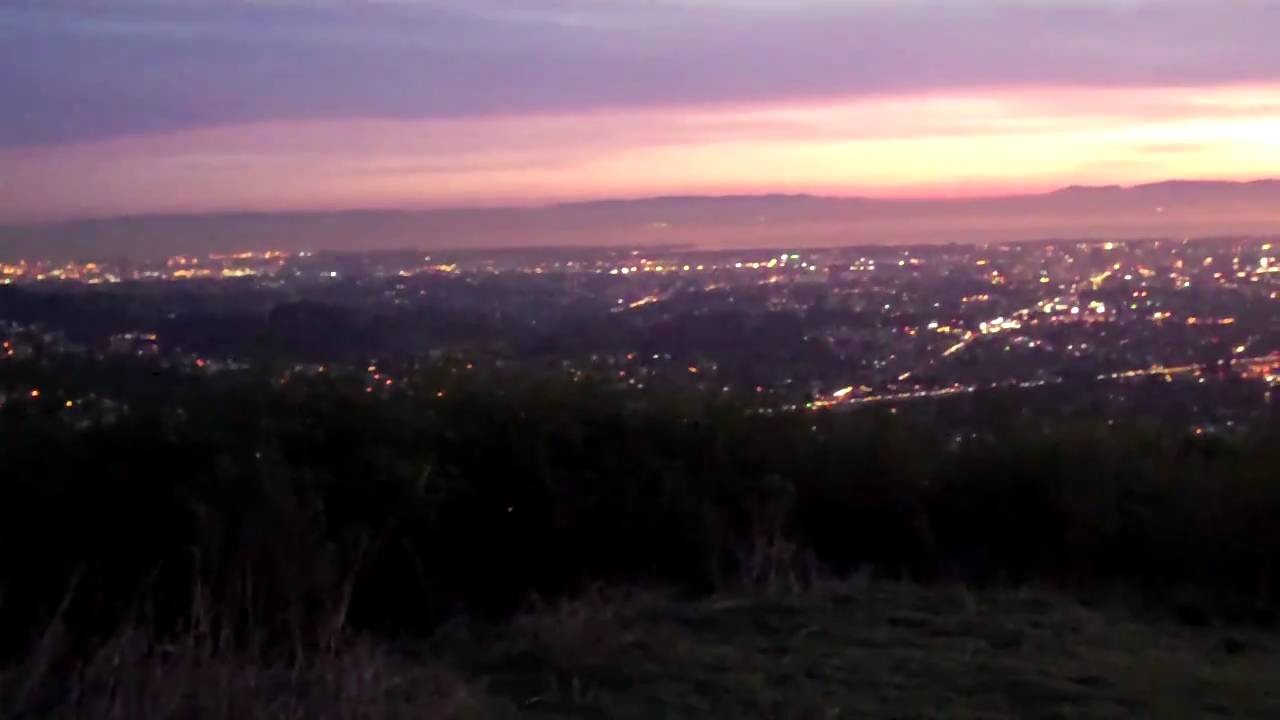 View from the Berkeley hills at sunset. - YouTube