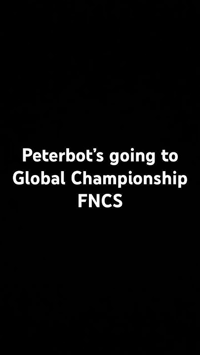 Peterbot FNCS Win - YouTube