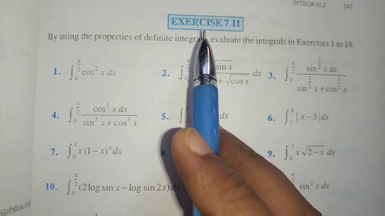 Integration Class 12 NCERT Ex:7.11 Properties of definite Integrals ...