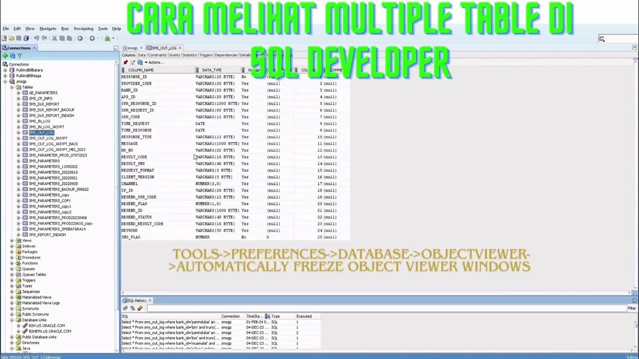 cara melihat multiple tabel di Oracle SQL Developer - YouTube