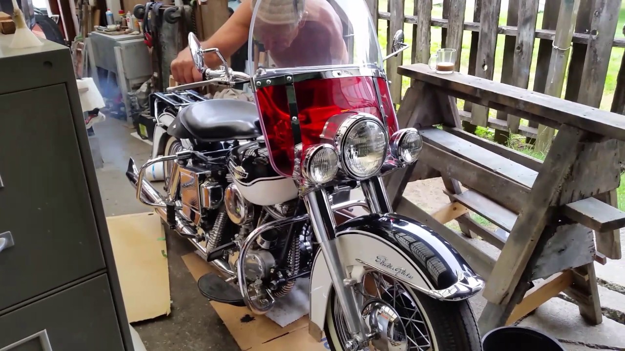 65 panhead Harley Davidson police Specail - YouTube