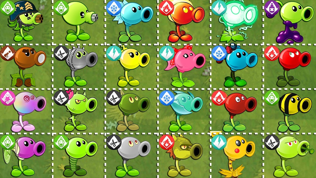 Every Peashooters Plants Power-Up vs PvZ 2 Final Bosses Fight! - Plants ...