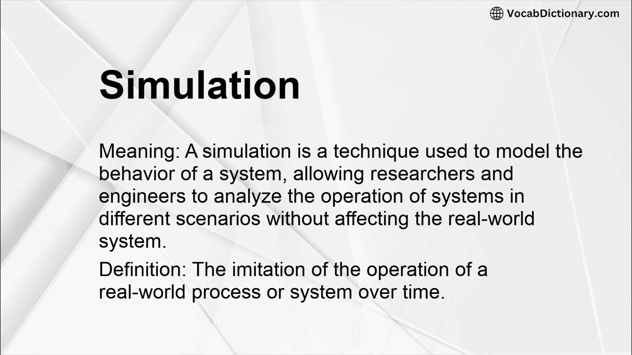 Simulation Meaning - YouTube