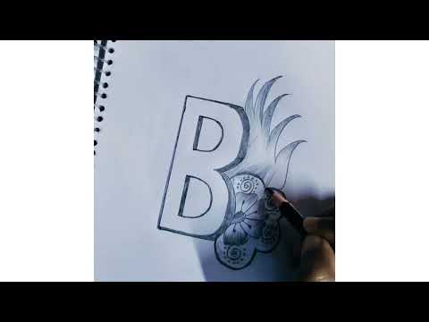 How to draw B drawing | B tattoo design| B drawing - YouTube