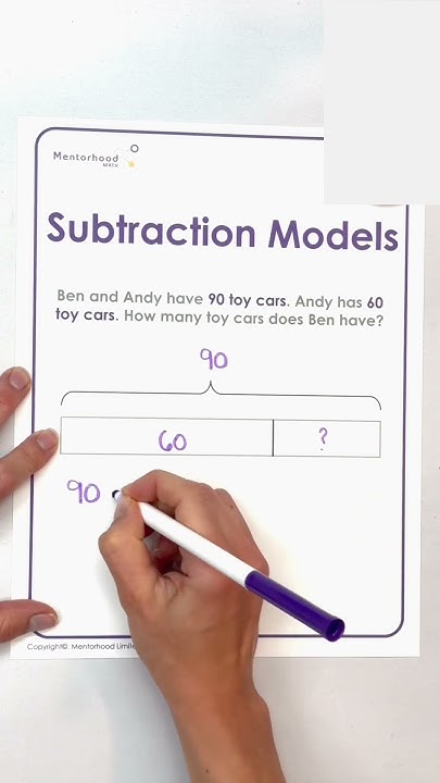 Subtraction bar models- Singapore Math Mini Tutorial #subtraction - YouTube