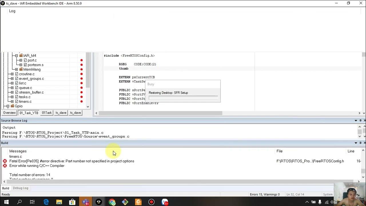 02 Porting Freertos Trong Iar Workbench Phần 2 Freertos Iar Youtube