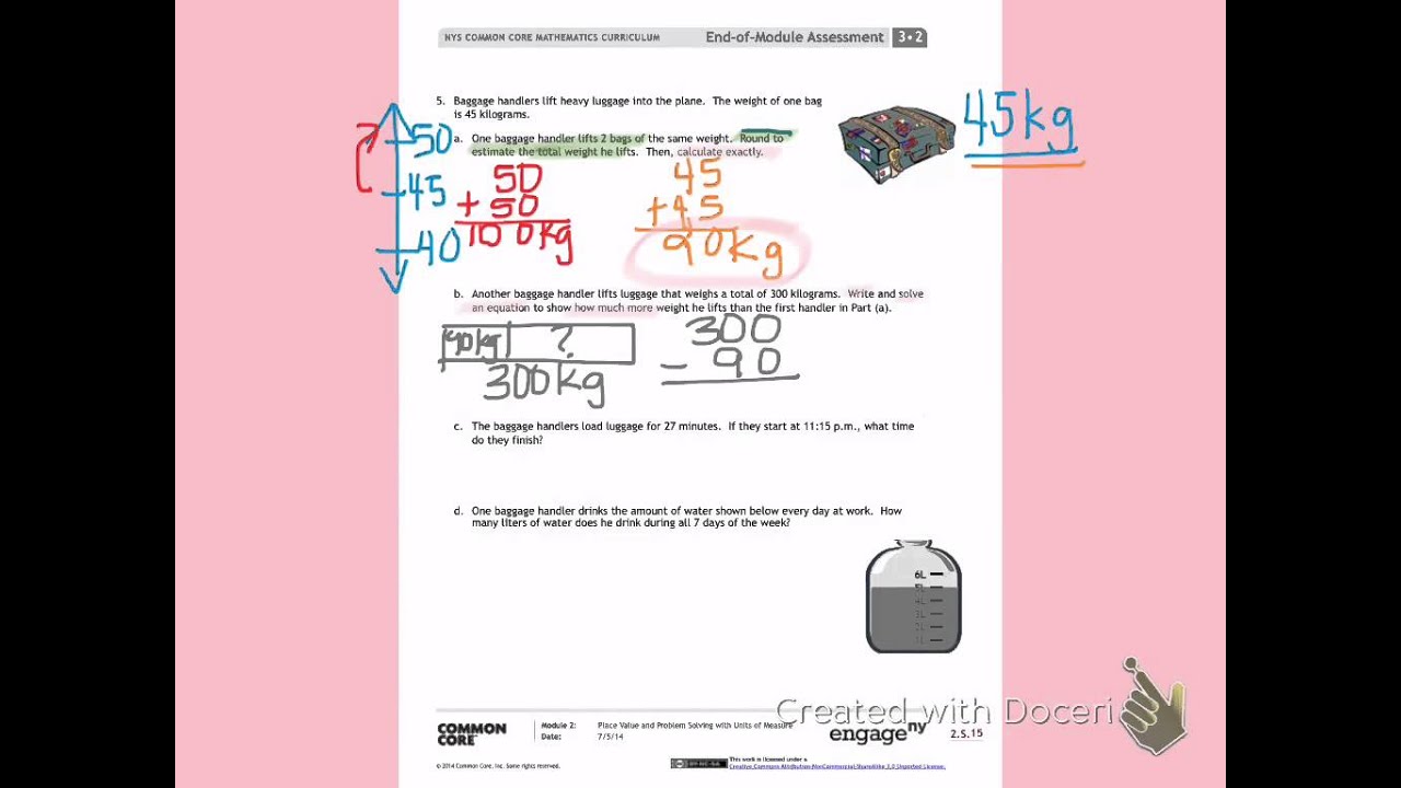 Engage NY Third grade Module 2 Review homework - YouTube