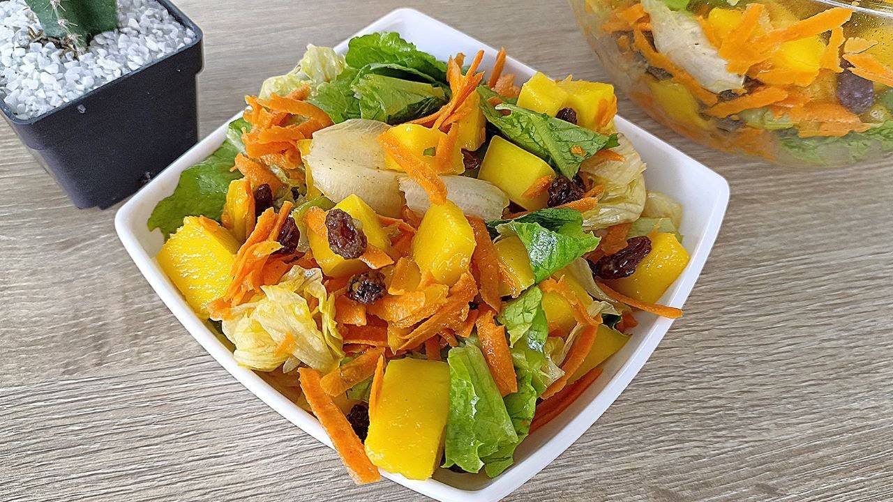 💥 Ensalada mixta de lechuga y mango. ¡Saludable y deliciosa! 😋🥭 - YouTube