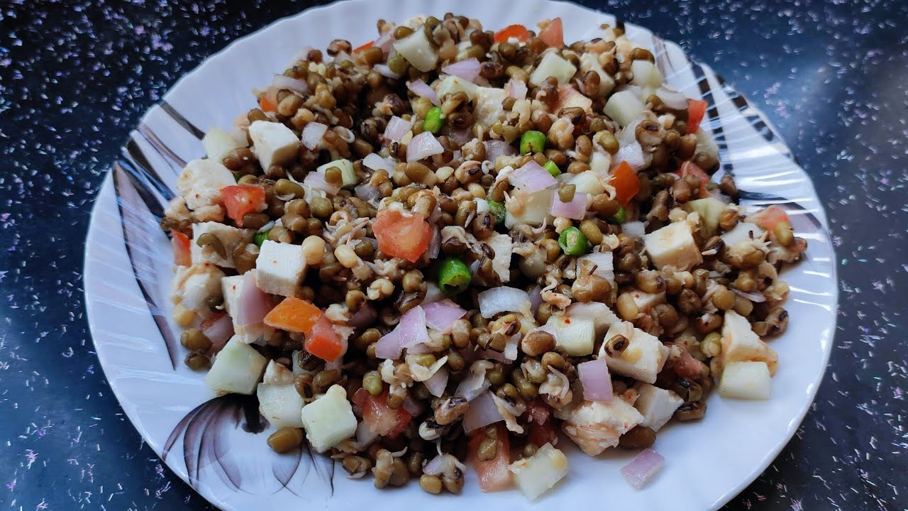 Sprouted Moong Chaat Recipe I Sprouted Moong Salad Recipe #sprouts # ...