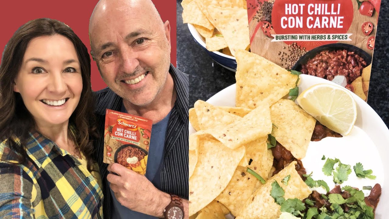 SCHWARTZ Chili Con Carne Packet Mix Taste Test Cooking - YouTube